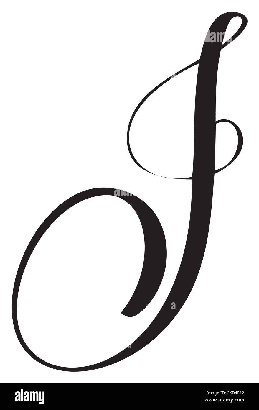 Hand drawn vector calligraphy letter I. Script capital font logo ...