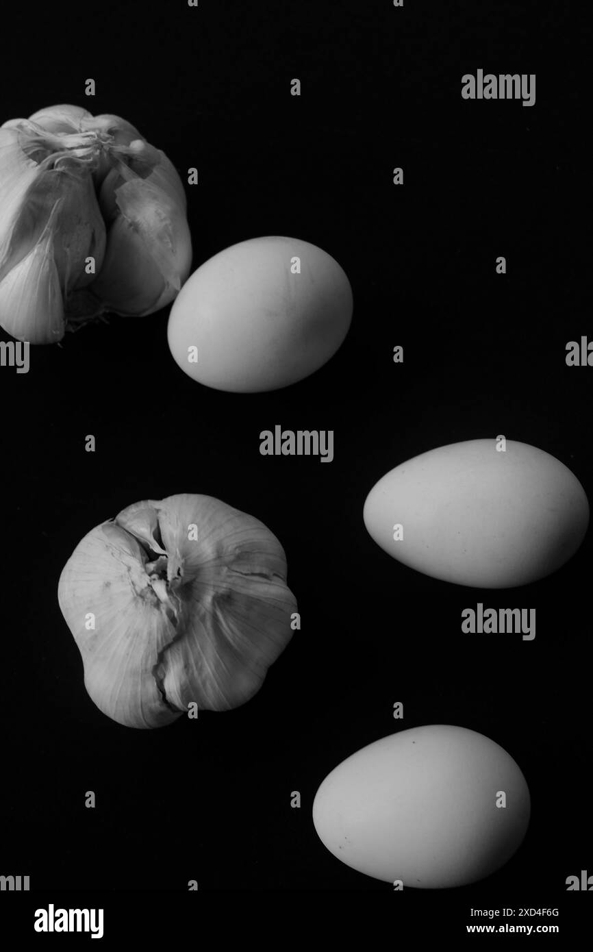 Food background asian cuisine Black and White Stock Photos & Images - Alamy