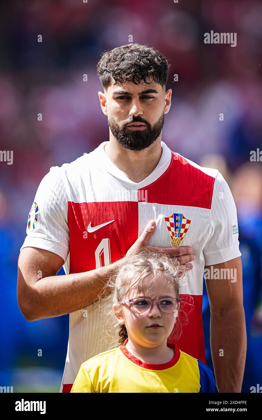 Josko Gvardiol (Kroatien, #04) GER, Kroatien vs. Albanien, Fussball Europameisterschaft, UEFA ...