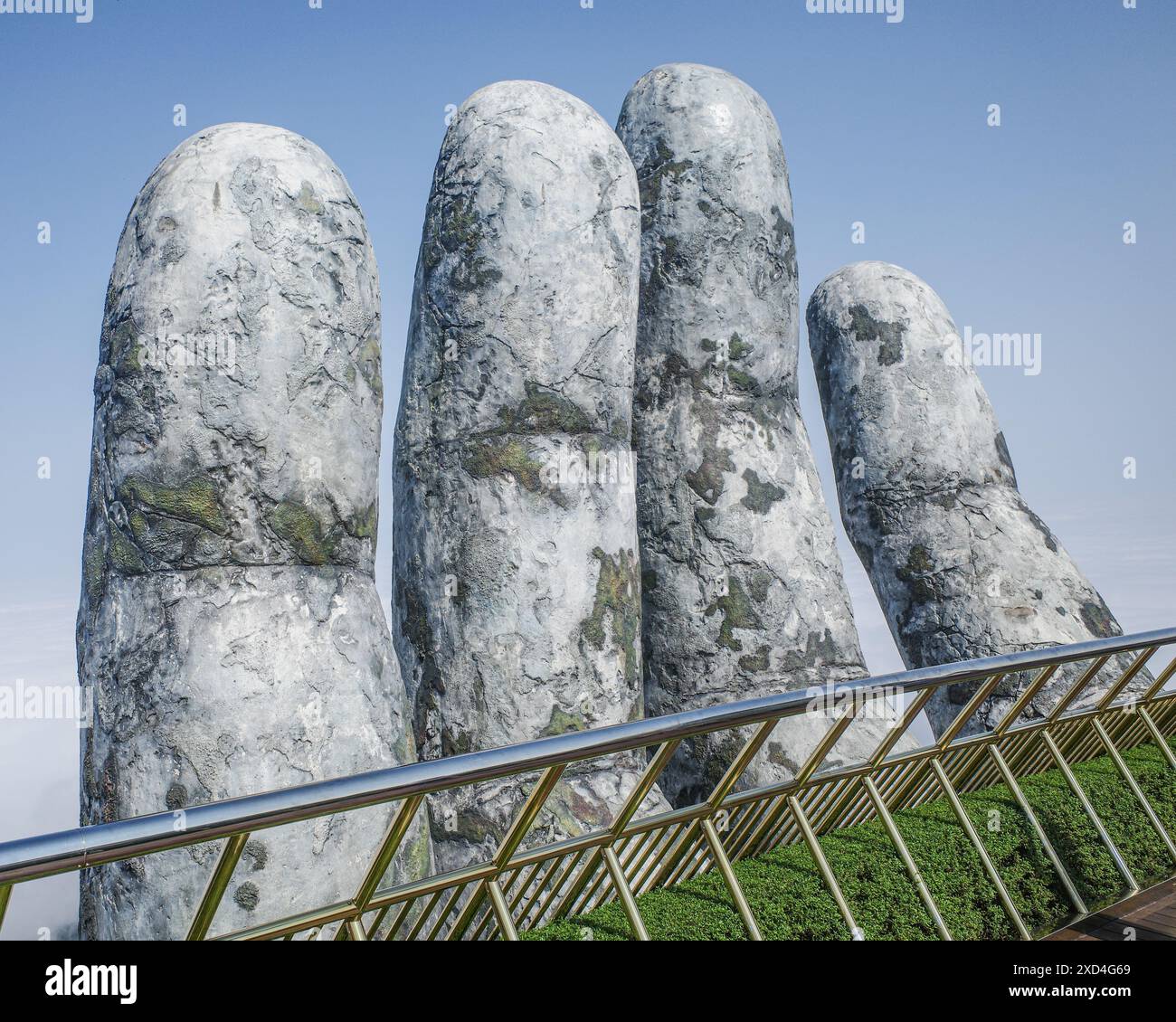 Ba Na Hills, Vietnam - 7 Feb, 2024: The Golden Bridge, a tourist ...
