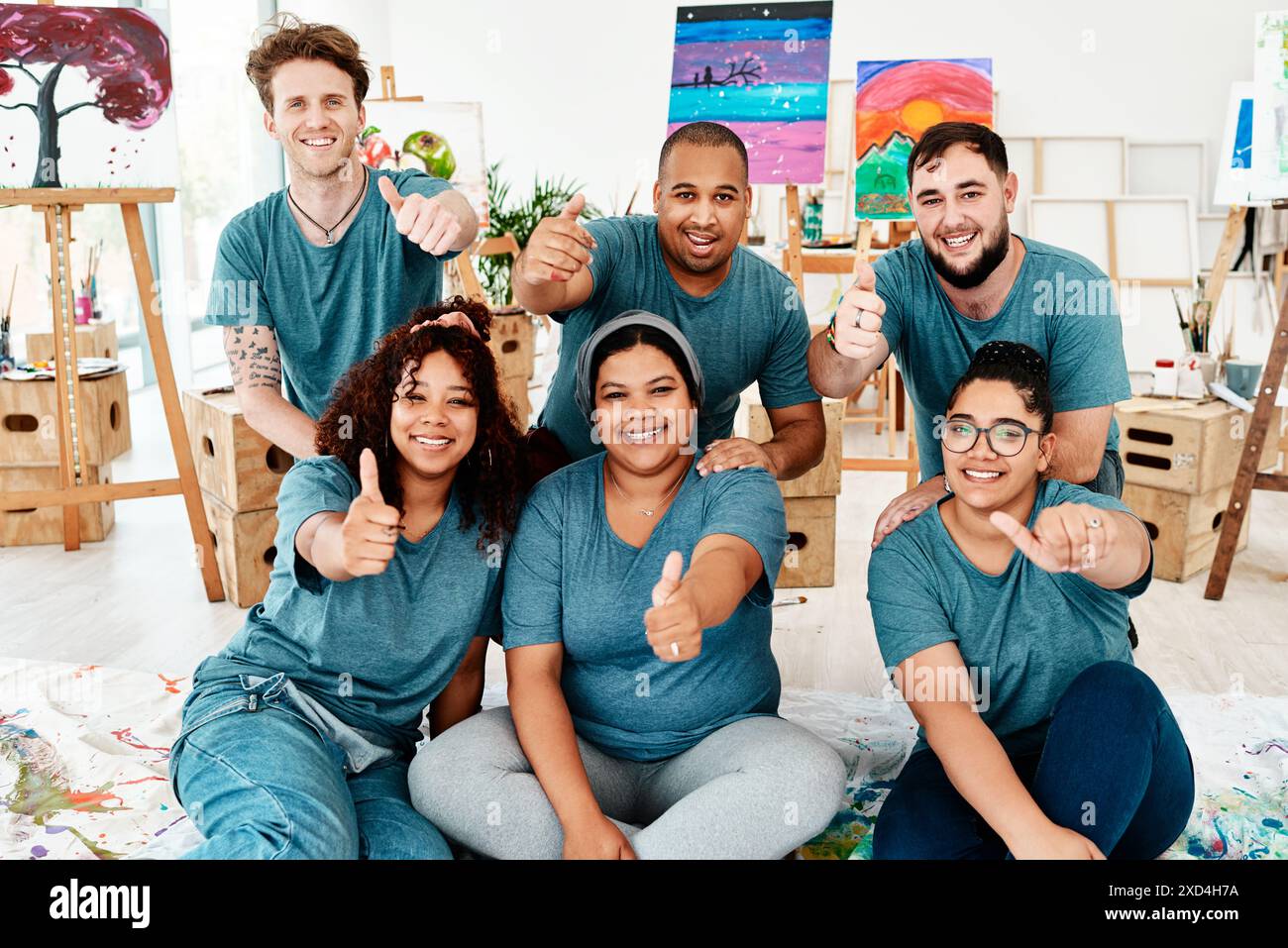 Hand thumbs up paint hi-res stock photography and images - Alamy