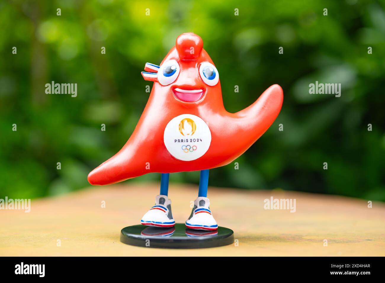 ZHONGSHAN China-June 15 2024: 2024 Paris Olympic Games mascot the ...