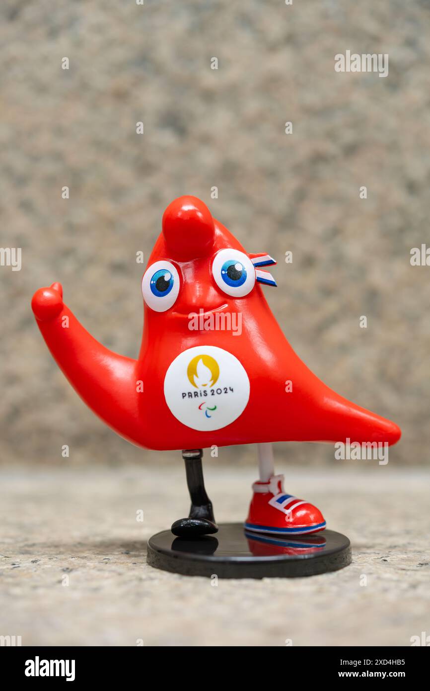 ZHONGSHAN China-June 15 2024: 2024 Paris Paralympic Games mascot the ...
