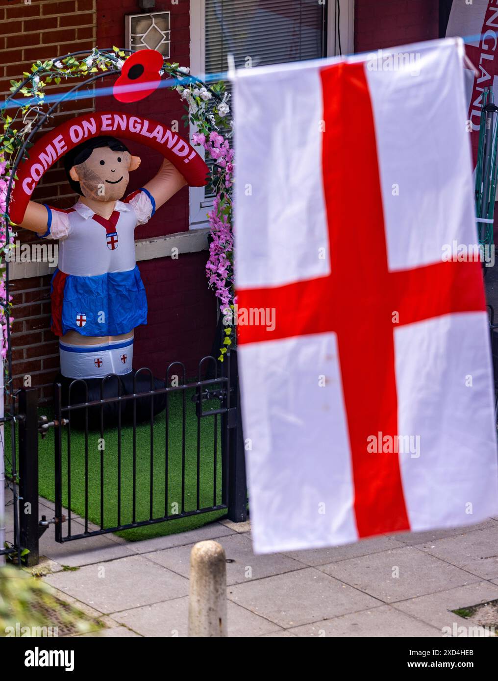 A general view of England support at the Kirby Estate, London ahead of ...
