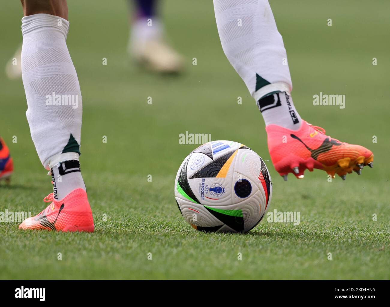 STUTTGART, GERMANY - JUNE 19: A detailed view of a EURO 2024 Adidas ...