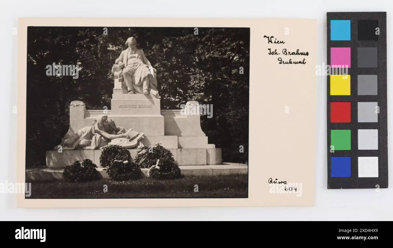 Photograph of the Johannes Brahms monument at Karlsplatz, Vienna ...