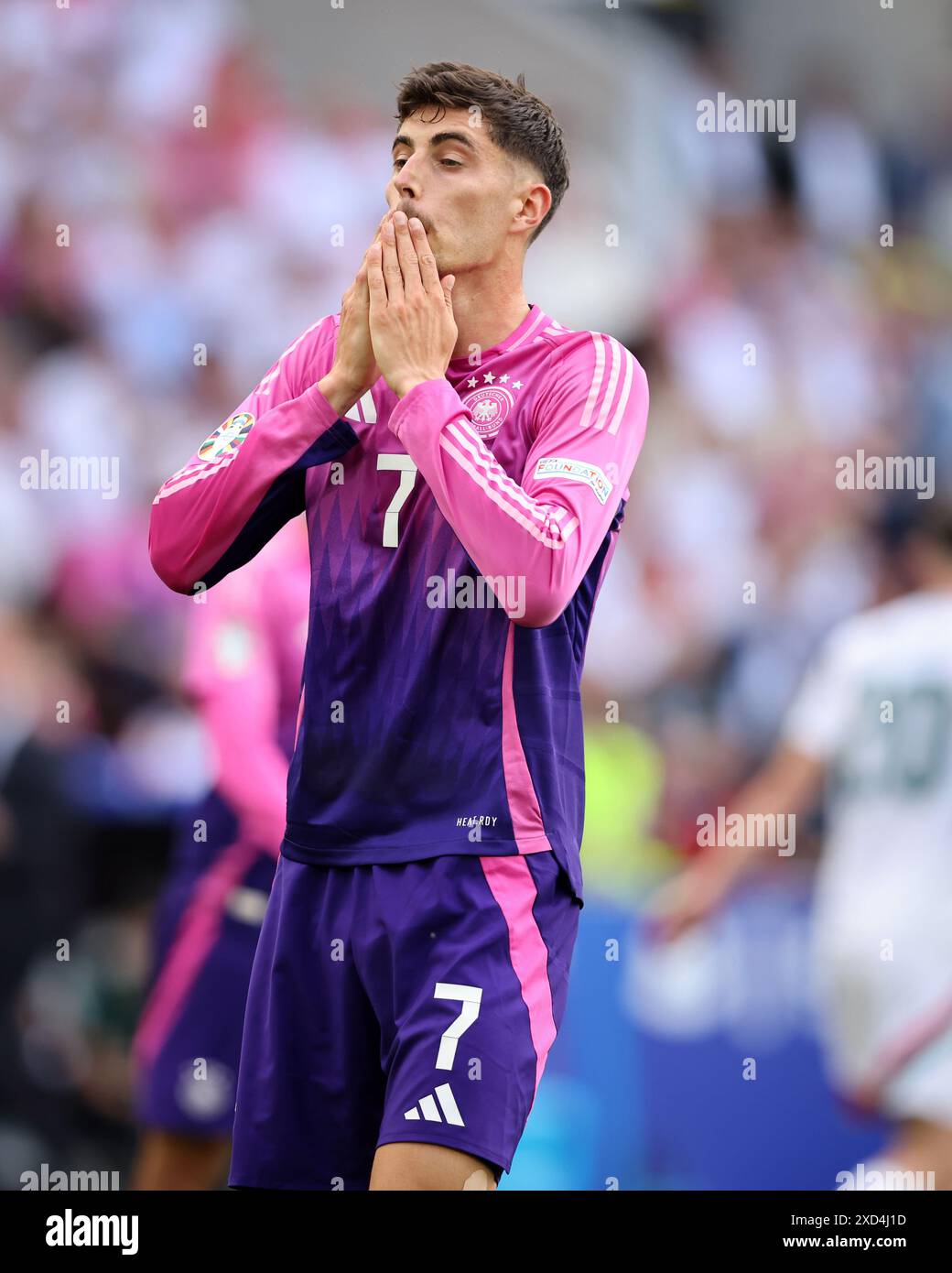 STUTTGART, GERMANY - JUNE 19: Kai Havertz of Germany looks on during the UEFA EURO 2024 group ...