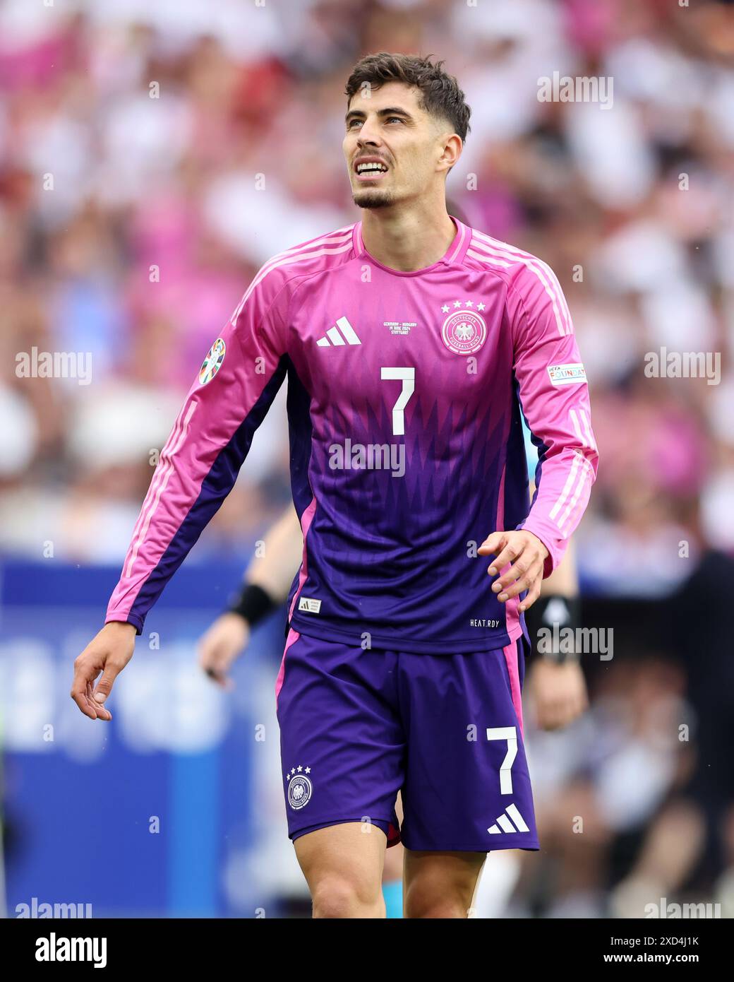STUTTGART, GERMANY - JUNE 19: Kai Havertz of Germany looks on during the UEFA EURO 2024 group ...