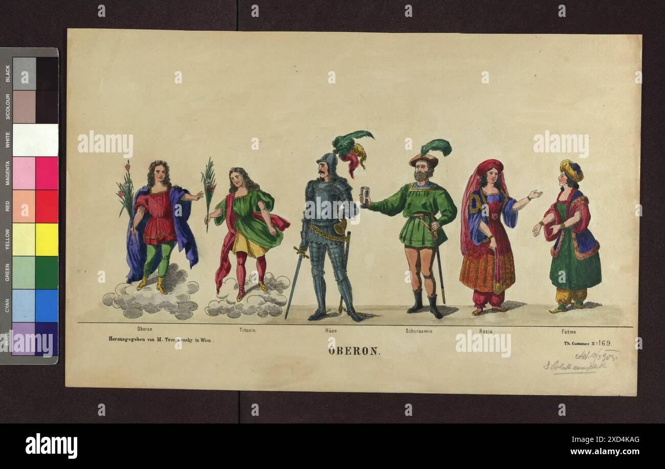 Depiction of an actor performing as Oberon from the Altwiener ...