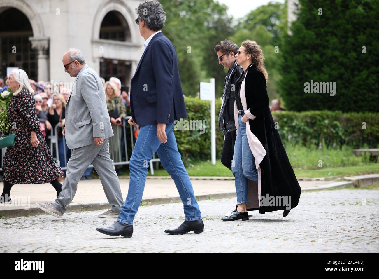 Louis Chedid, Mathieu Chedid and Loica Saint-M'leux Graziani arriving ...