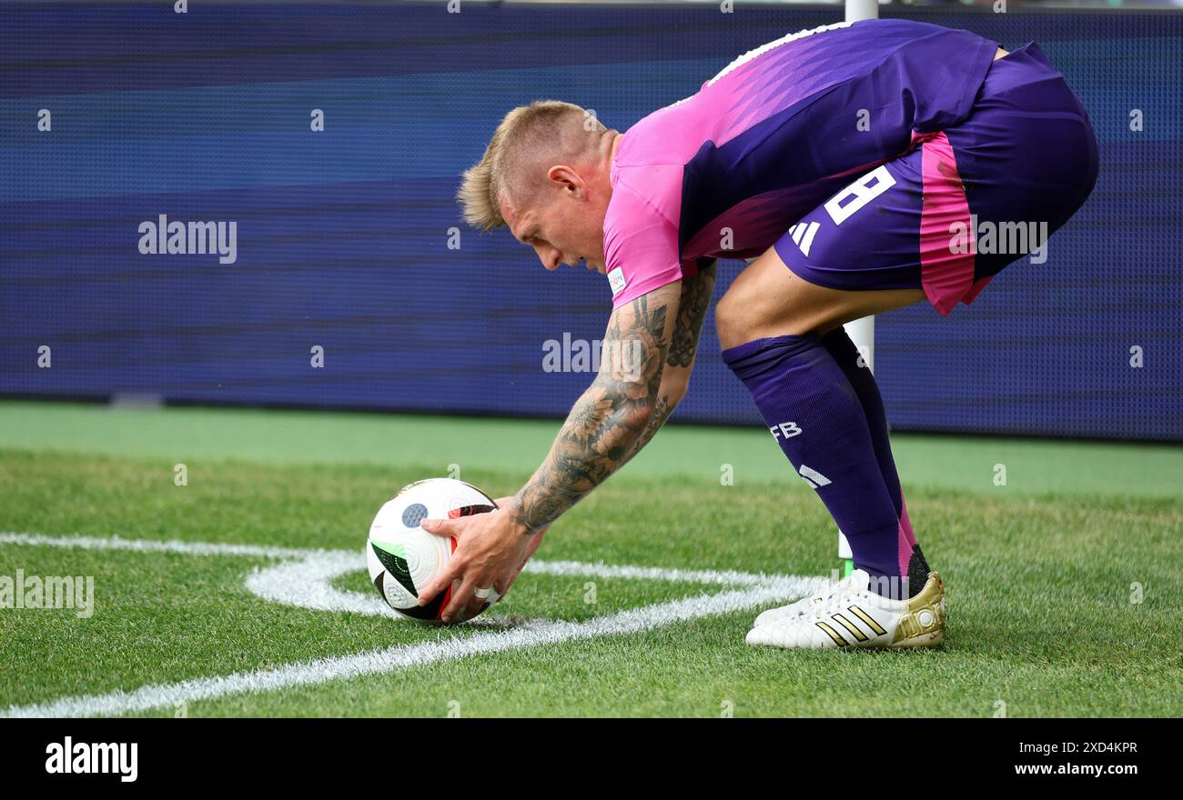 STUTTGART, GERMANY - JUNE 19: Toni Kroos of Germany corner during the ...