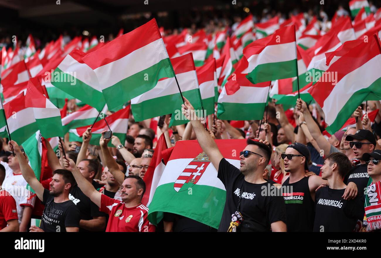 STUTTGART, GERMANY - JUNE 19: Hungary Fans during the UEFA EURO 2024 ...