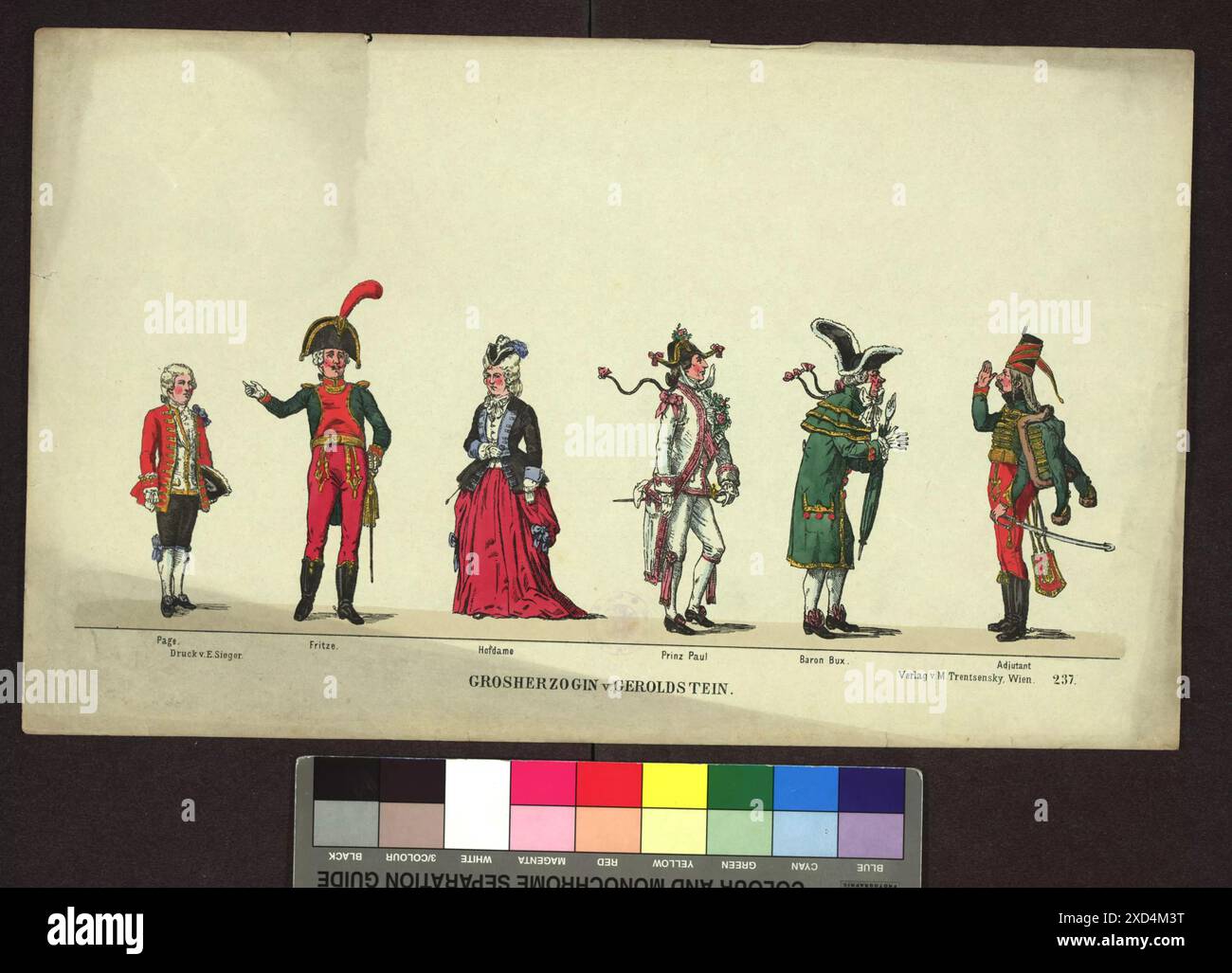 Illustration of an actor performing as the Grand Duchess of Geroldstein ...
