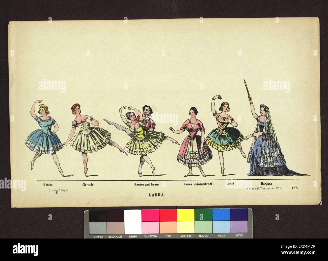 Depiction of Laura in the Altwiener Mandlbogen series 'Theater-Costumes ...