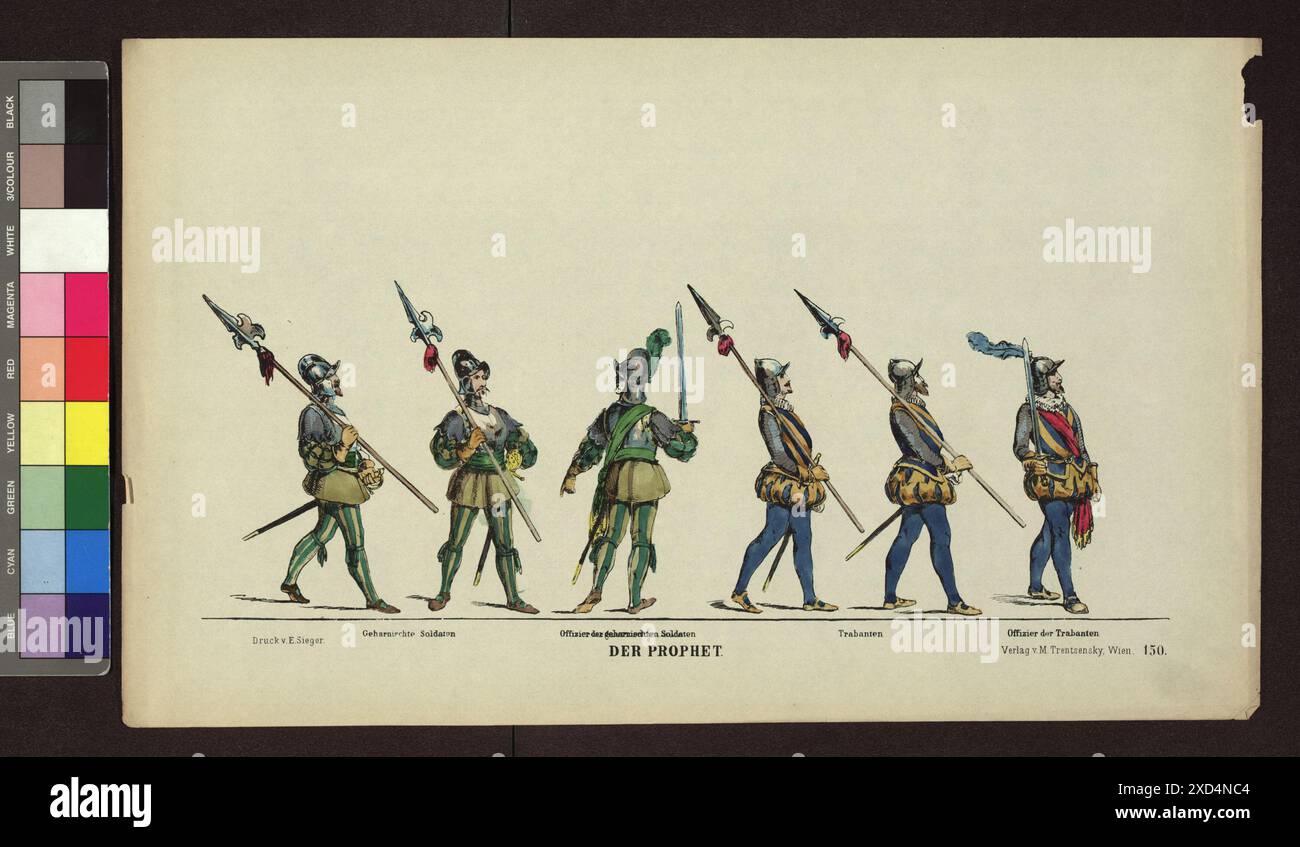 Altwiener Mandlbogen - Theaterfiguren (Blatt Nr. 150, Der Prophet), aus ...