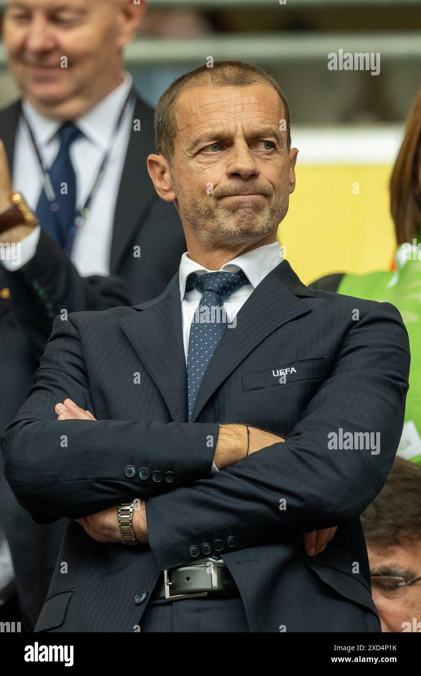 Aleksander Ceferin (UEFA), GER, Slowenien (SVN) vs. Serbien (SRB ...