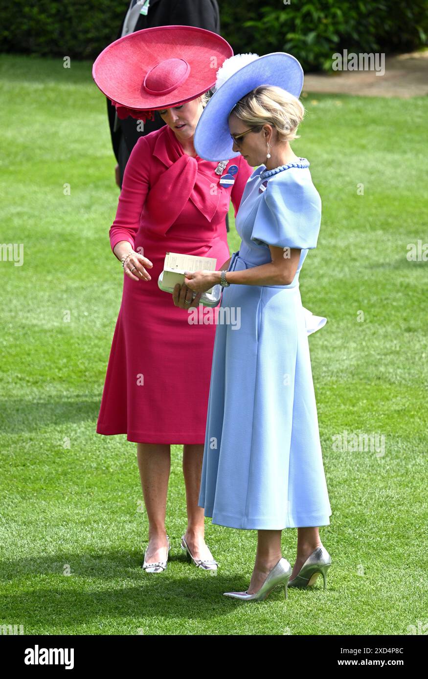 Ascot, UK. June 20th, 2024. Zara Tindall attending day three of Royal ...