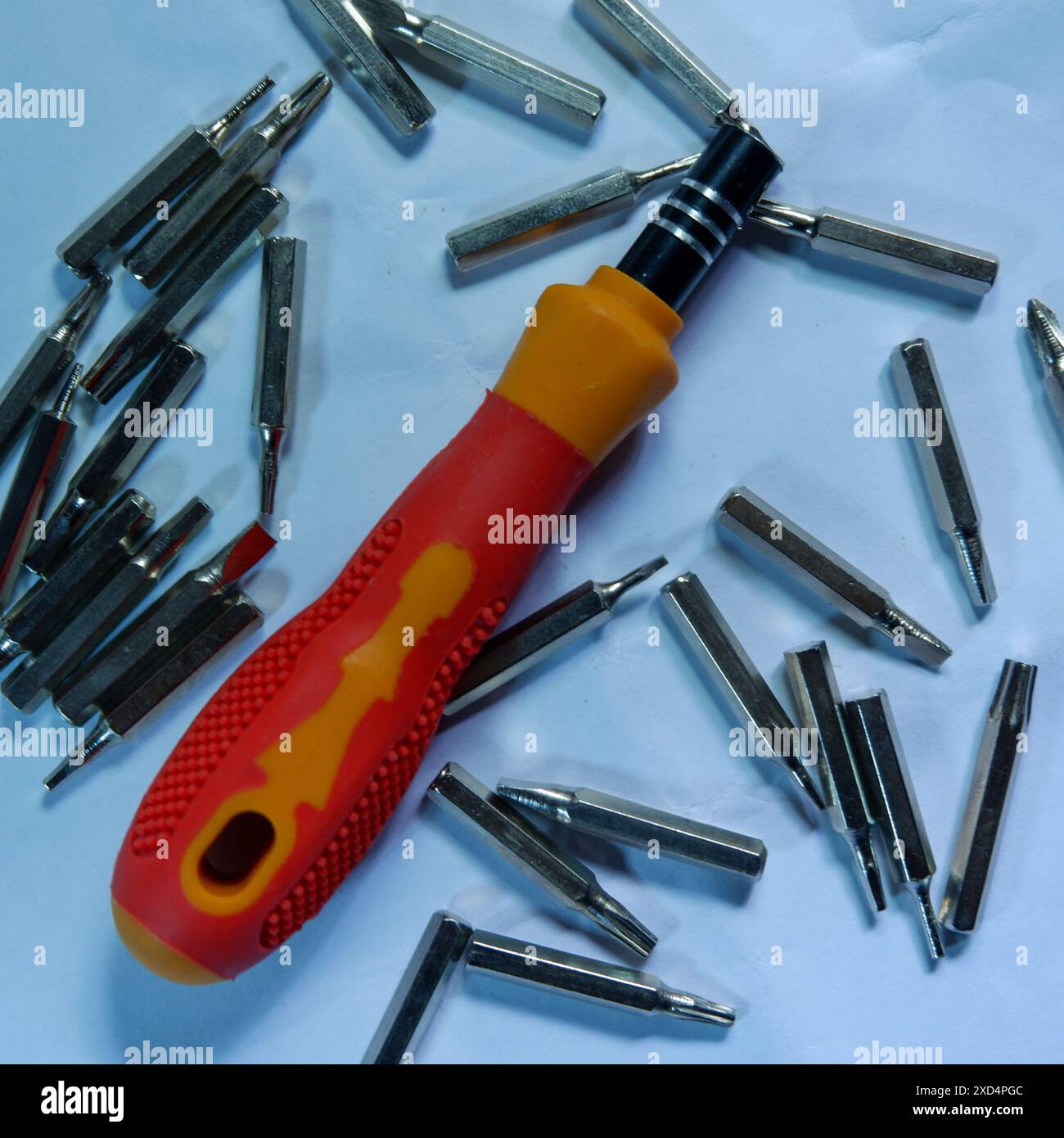 Photo of a manual screwdriver with an iron base material and has ...