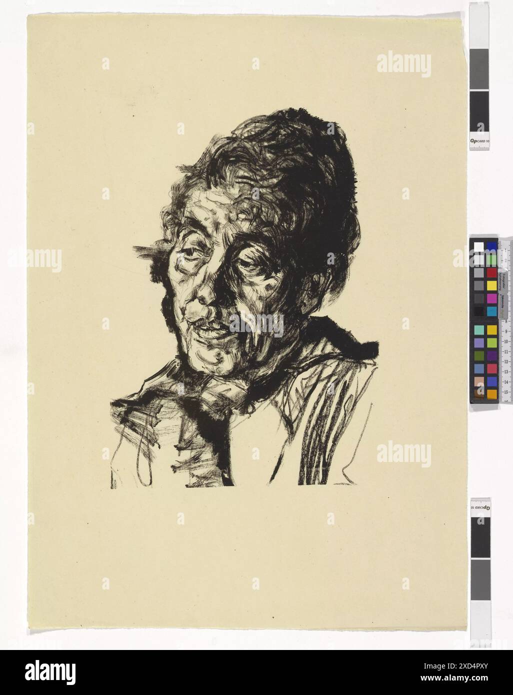 Greisenporträt Viktor Tischler (1890—1951), Artist, Albert Berger (Kunstanstalt), Printer Wien ...