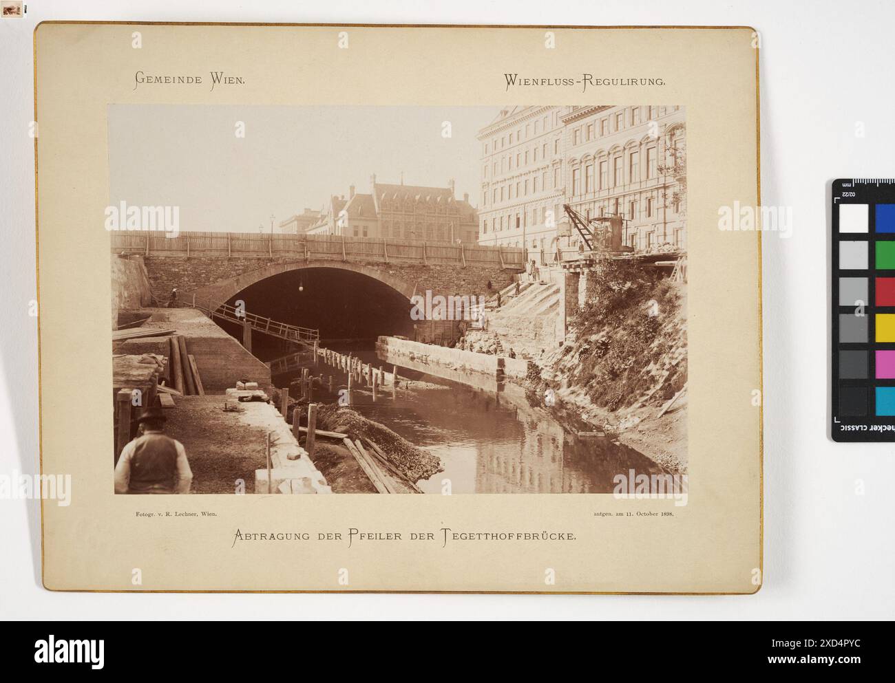 Photograph from October 11, 1898 showing the demolition of the ...