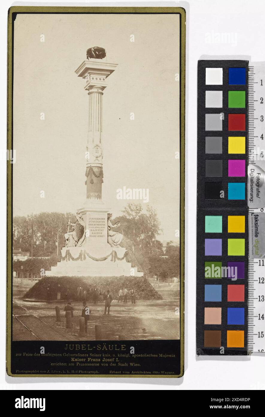 "Jubelsäule" am Praterstern zum 50. Geburtstag Kaiser Franz Josephs I ...