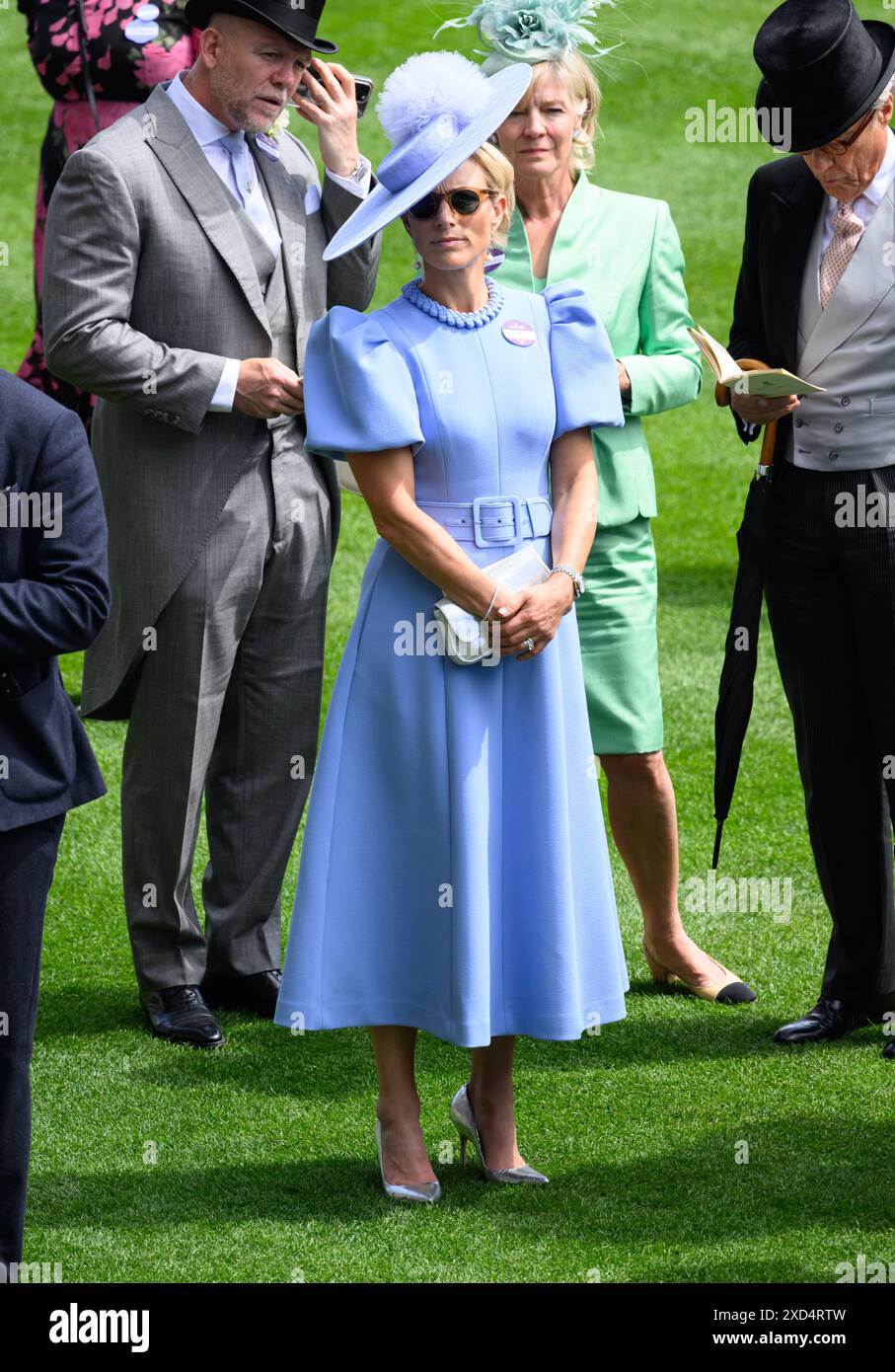 Ascot, UK. June 20th, 2024. Zara Tindall and Mike Tindall attending day ...
