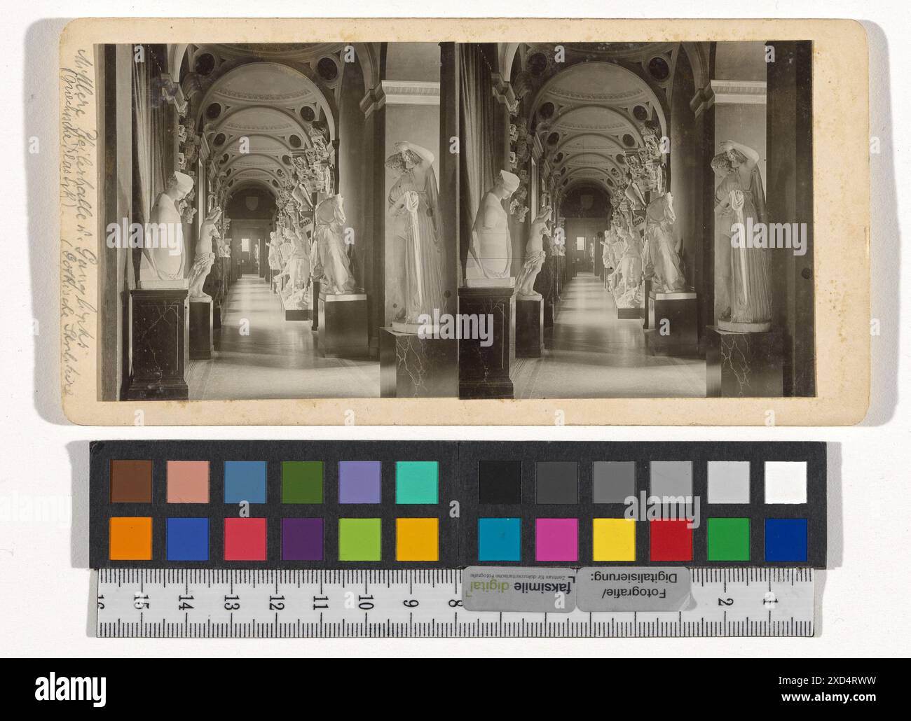 Photograph of the left corridor inside the Academy of Fine Arts, Vienna ...