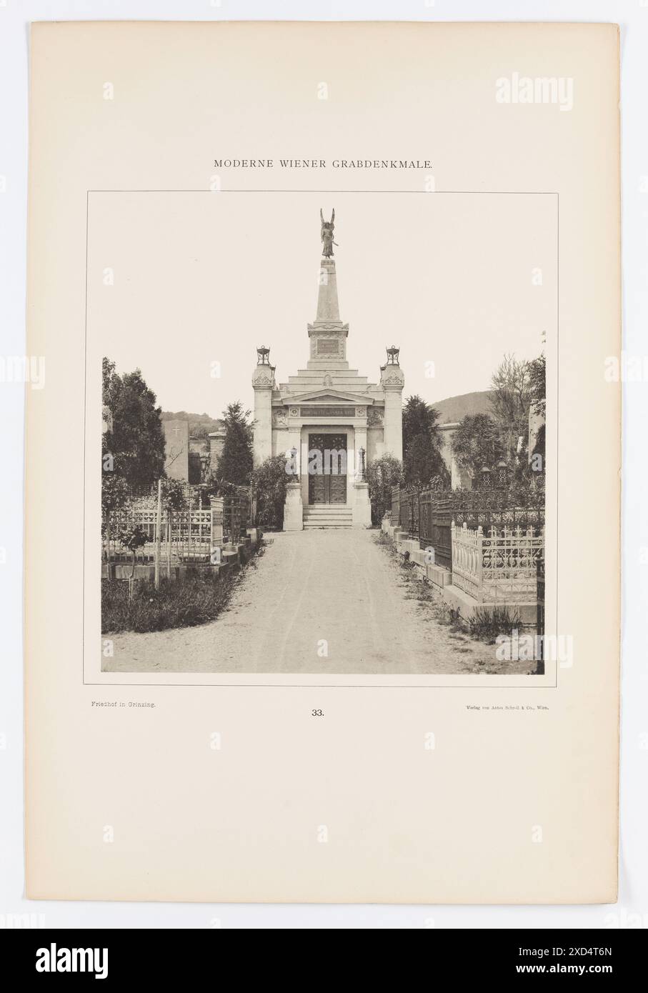 Friedhof Grinzing, Mausoleum Famlie Weil (Blatt Nr. 33 aus: Moderne Wiener Grabdenkmäler. Die ...