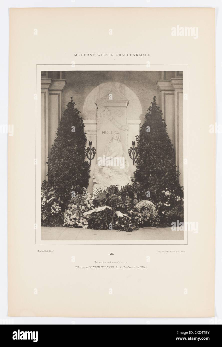 Grave monument of Holly at Zentralfriedhof, sculpted by Victor Tilgner ...