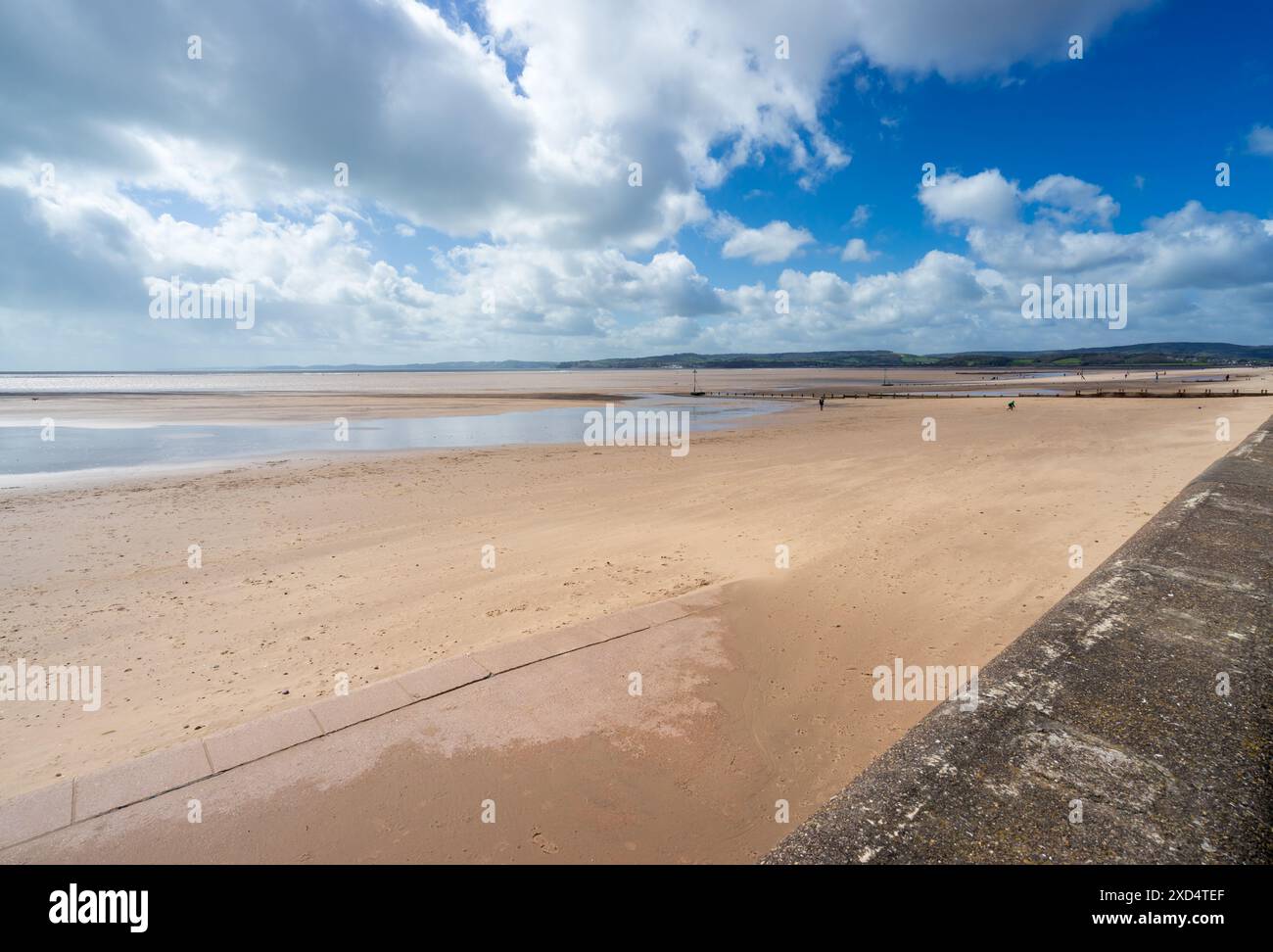 Golden sandy beach at Exmouth Devon England UK Stock Photo - Alamy