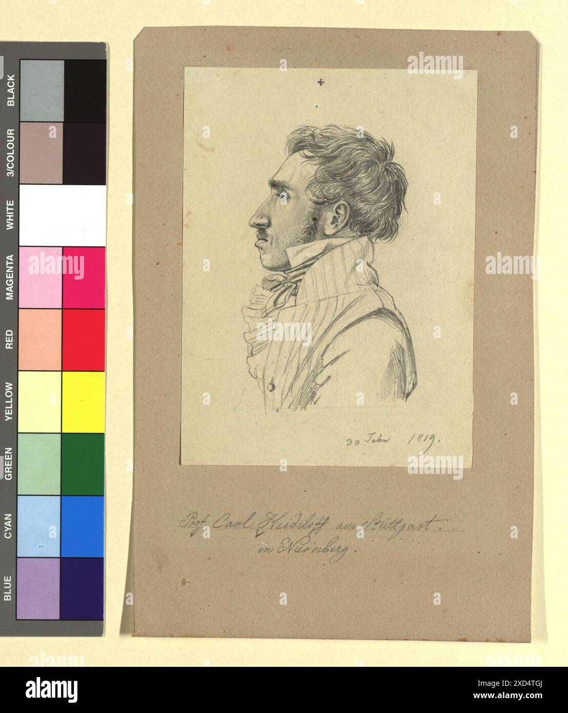 Portrait of Carl Alexander von Heideloff (1789–1865), painter and ...
