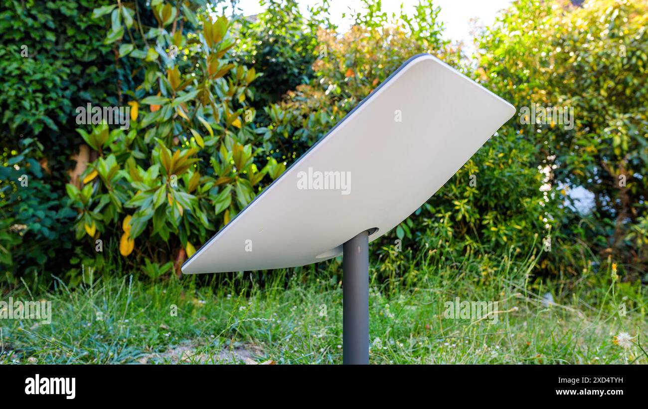 Searching for the satellite internet antenna of rectangular shape in a ...