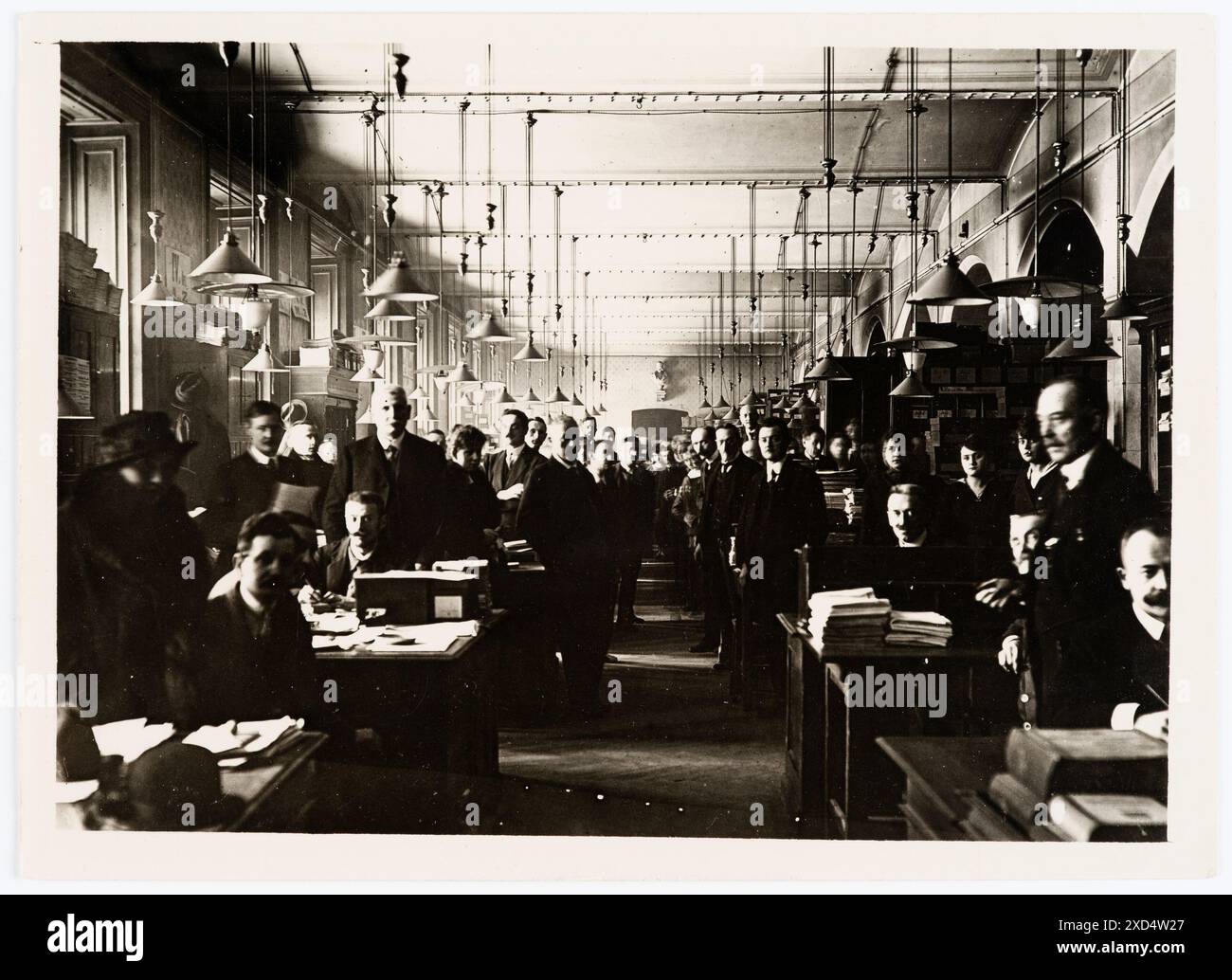 Photograph of the first voting activity at Vienna’s Rathaus in 1919 ...