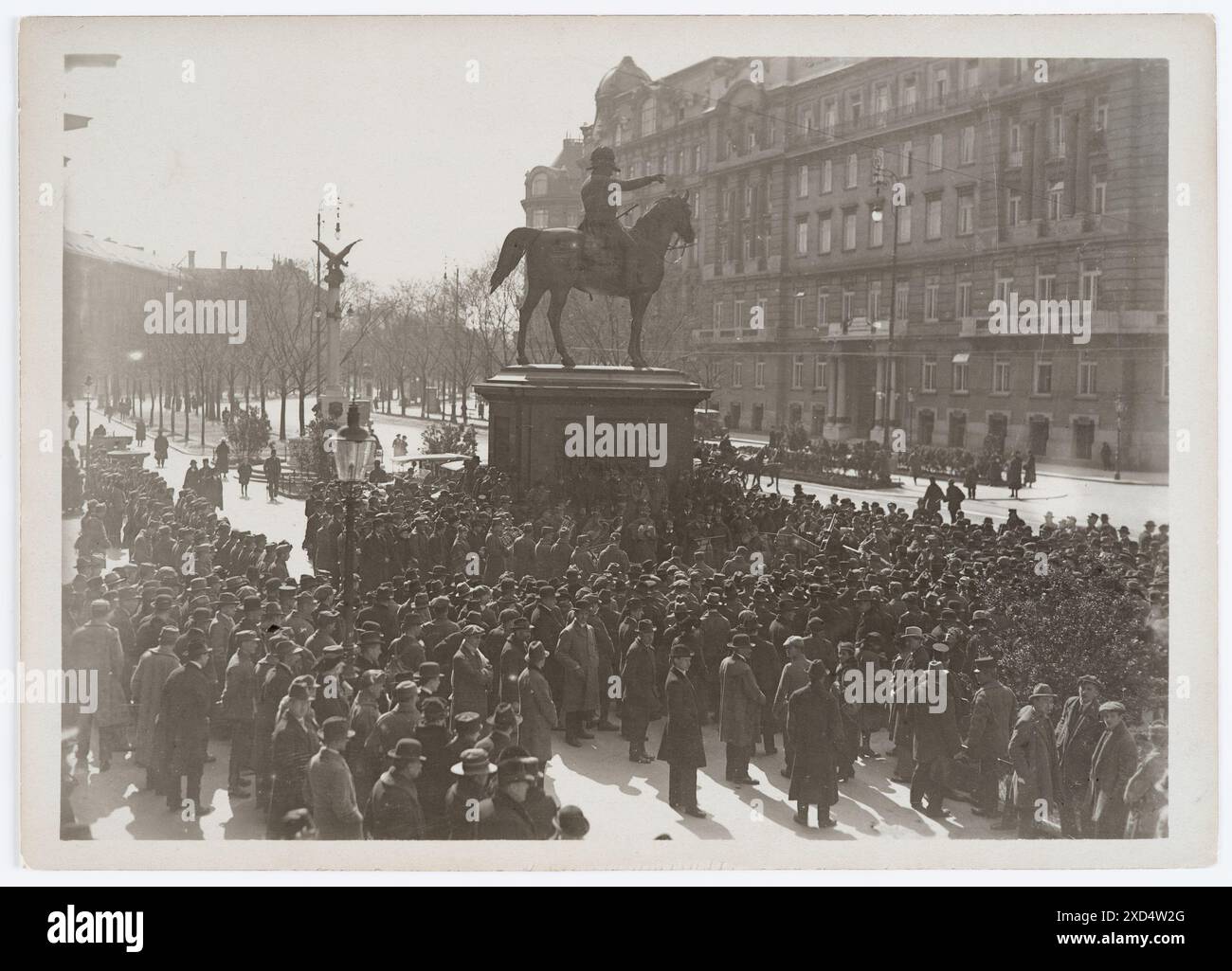 A 1919 photograph by Richard Hauffe shows the demobilization of the ...