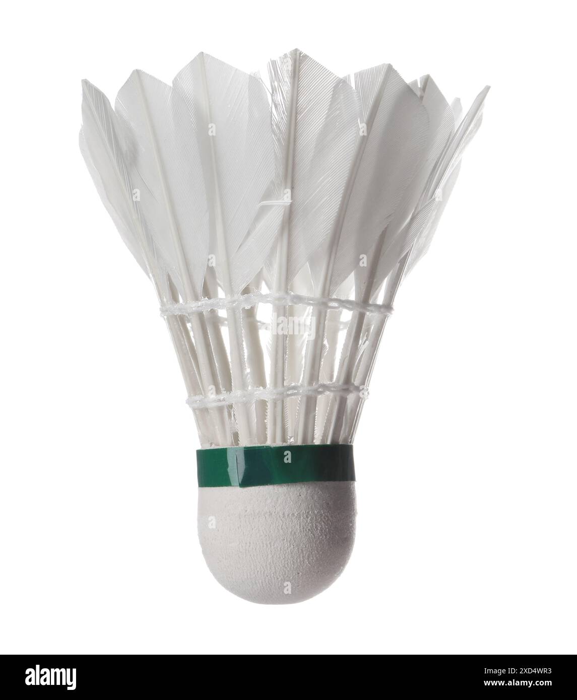 One feather badminton shuttlecock isolated on white Stock Photo - Alamy