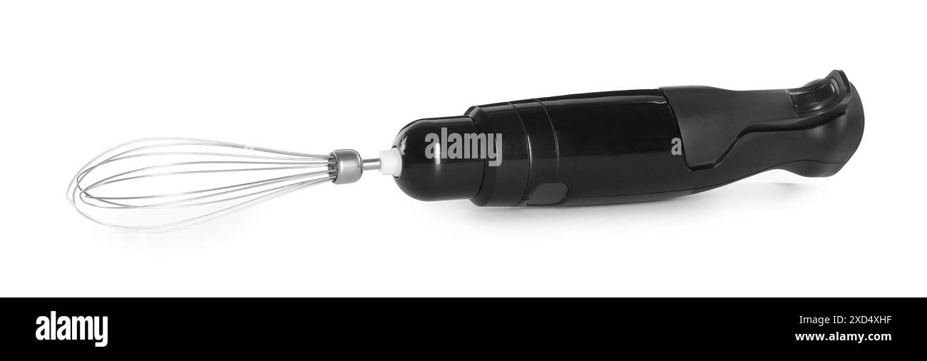 Hand blender kit. Whisk isolated on white Stock Photo - Alamy