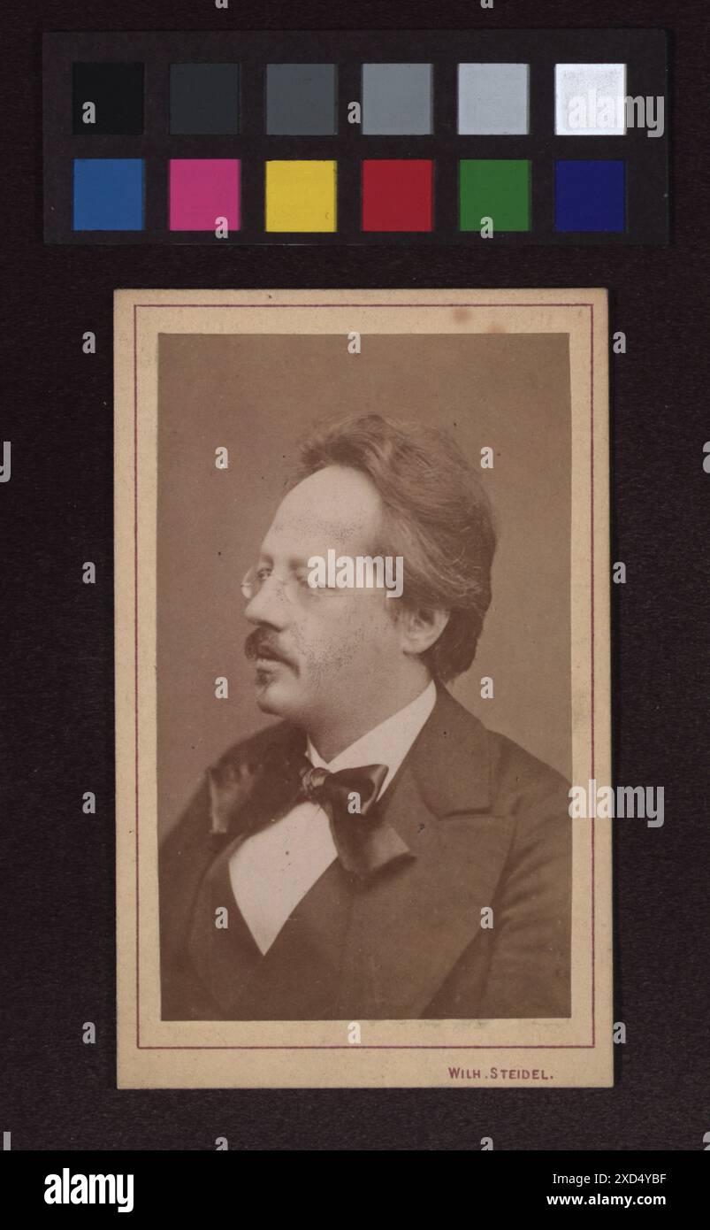 Portrait of Austrian composer Max Ritter von Weinzierl (1841–1898 ...