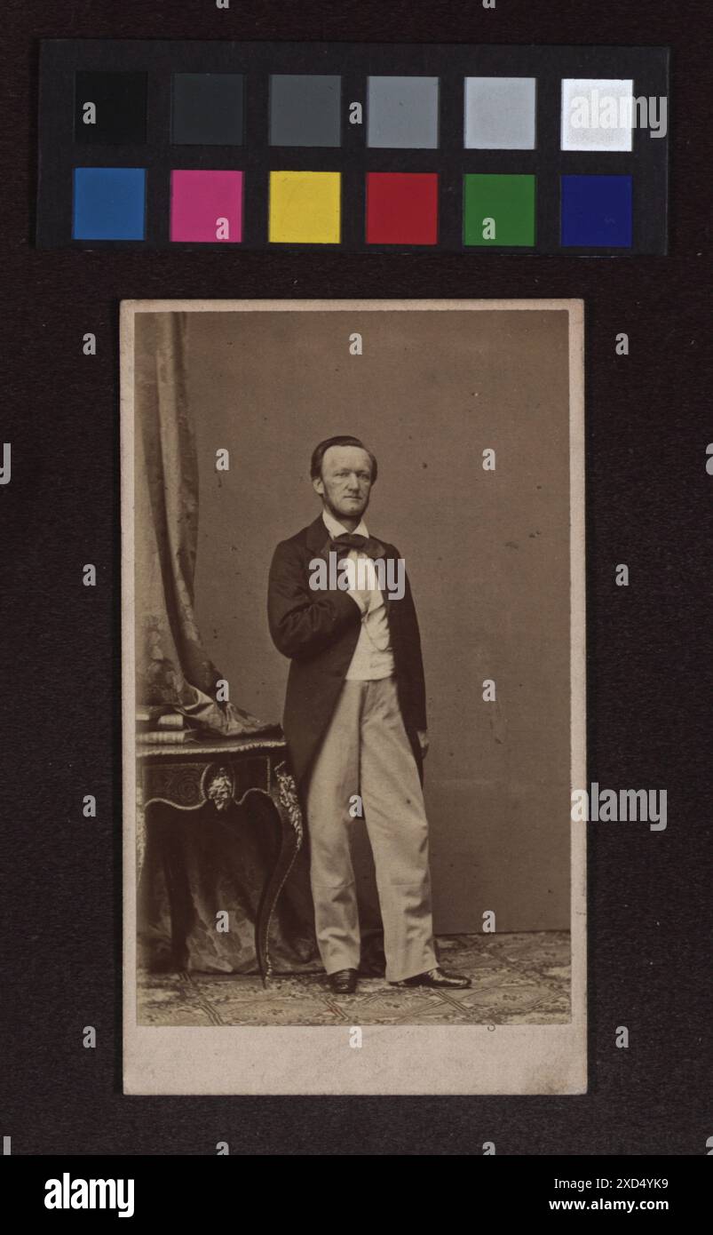 Portrait of composer Richard Wagner (1813–1883), photographed by Ludwig ...