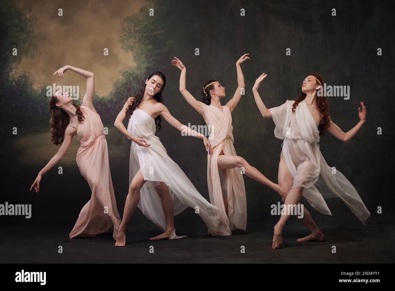 Classical Beauty. Dance ensemble in flowing robes captures essence of ...