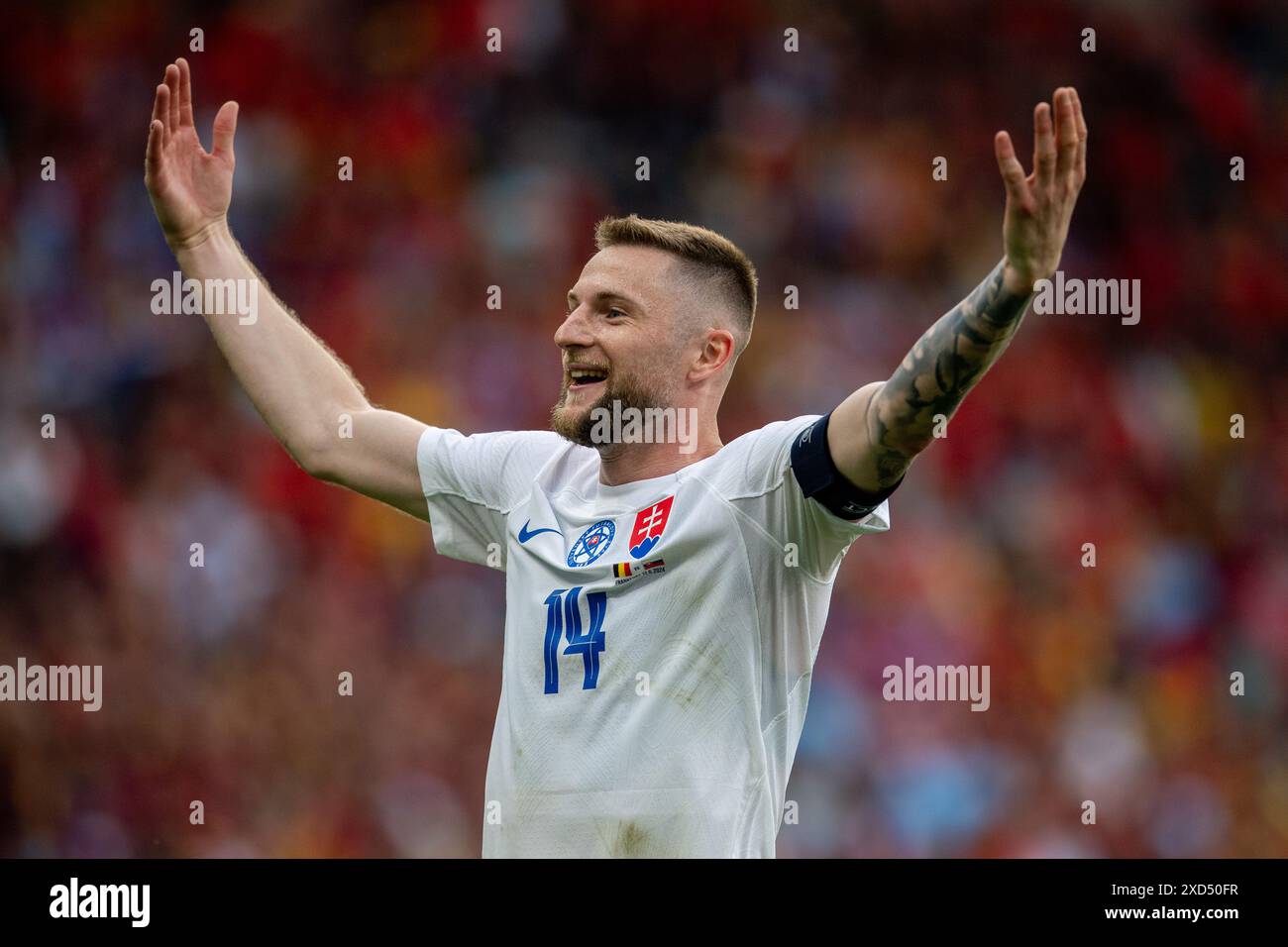 FRANKFURT AM MAIN, GERMANY - JUNE 17: Milan Skriniar of Slovakia during ...