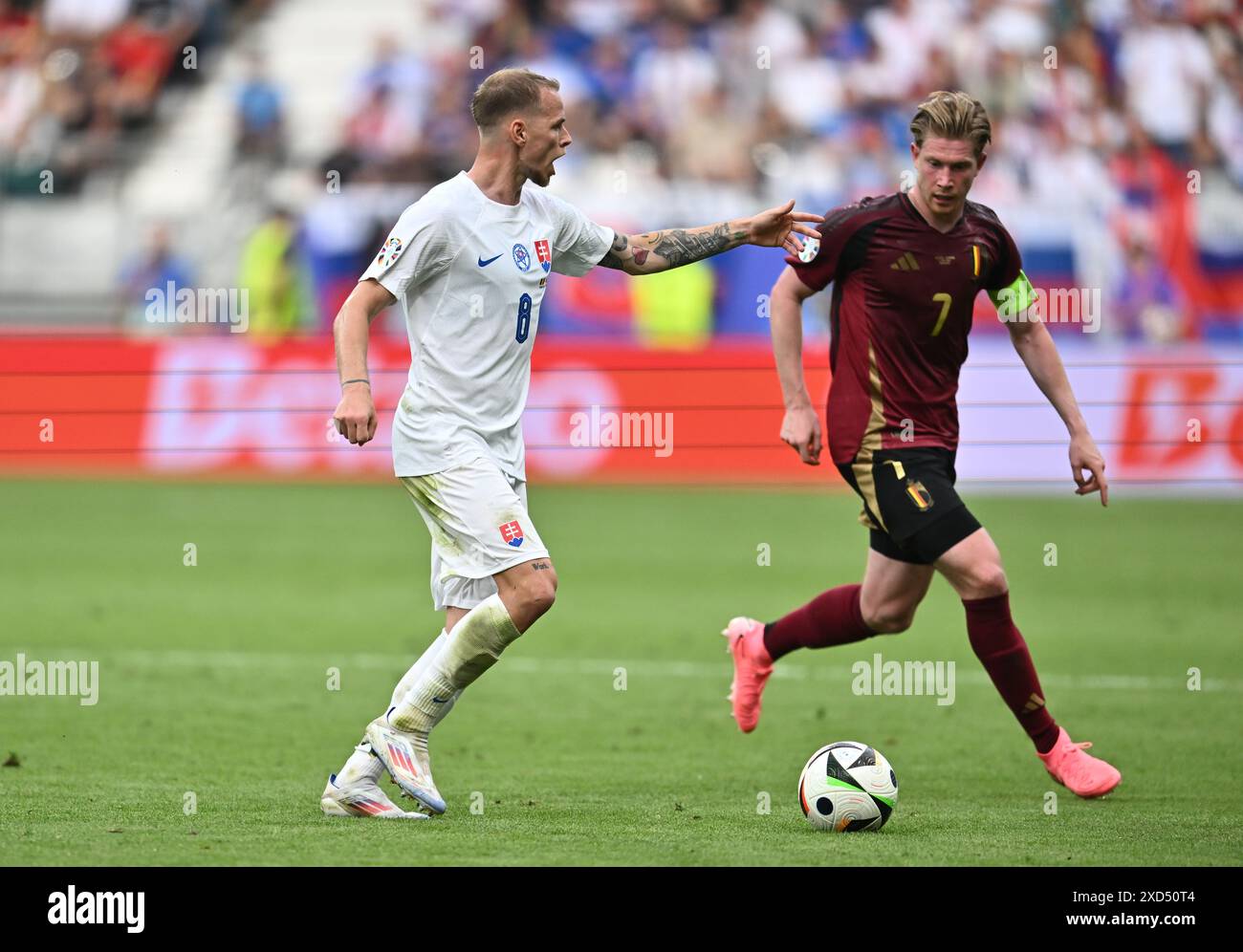 FRANKFURT AM MAIN, GERMANY - JUNE 17: Ondrej Duda, Kevin De Bruyne ...