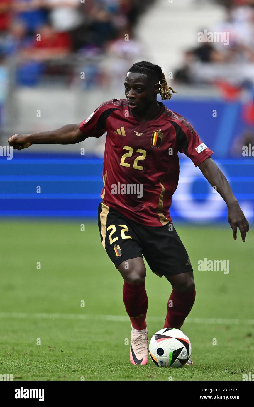 FRANKFURT AM MAIN, GERMANY - JUNE 17: Jeremy Doku during the UEFA EURO ...
