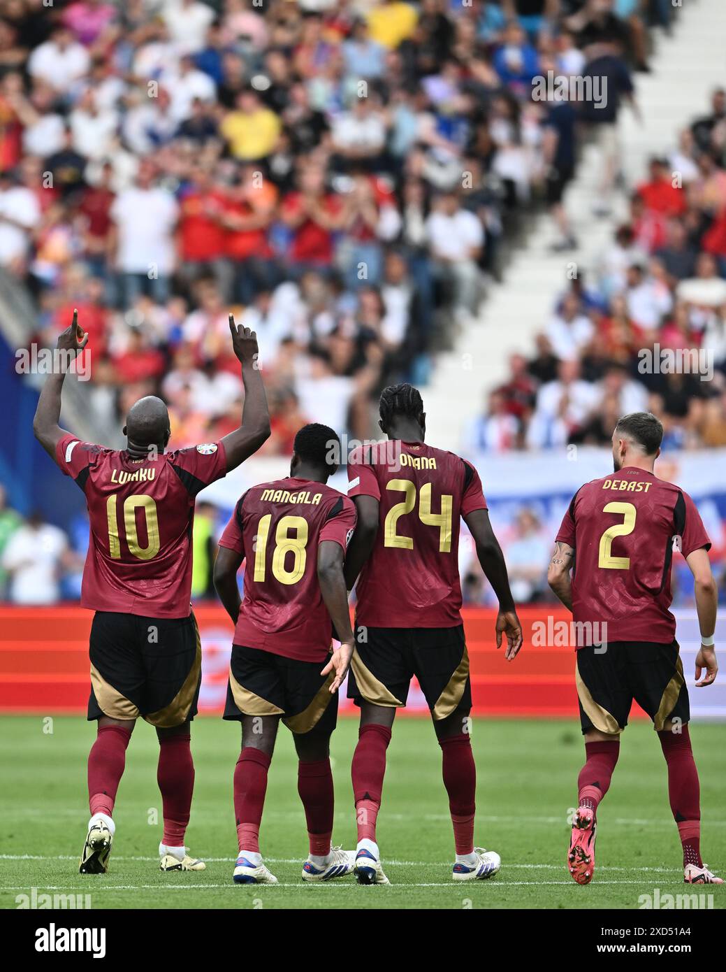FRANKFURT AM MAIN, GERMANY - JUNE 17: Romelu Lukaku, Orel Mangala ... FRANKFURT AM MAIN, GERMANY - JUNE 17: Romelu Lukaku, Orel Mangala ...