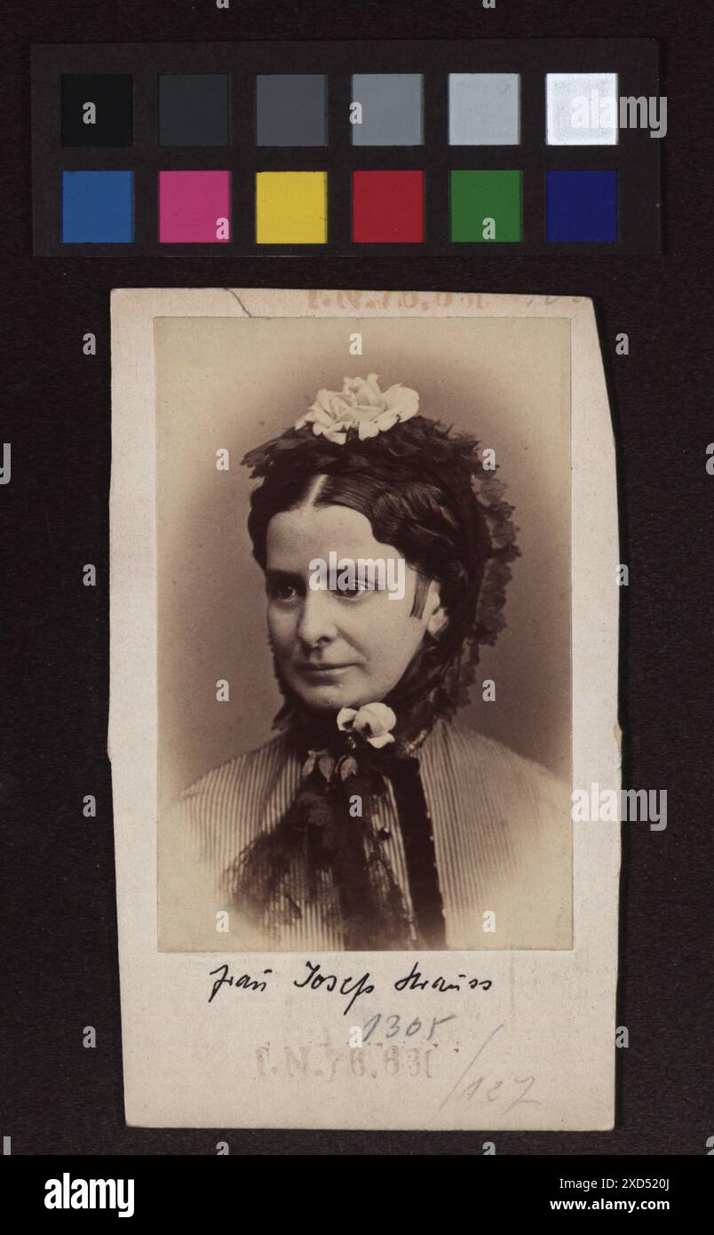 Portrait of Caroline Pruckmayer, wife of composer Josef Strauss, around ...