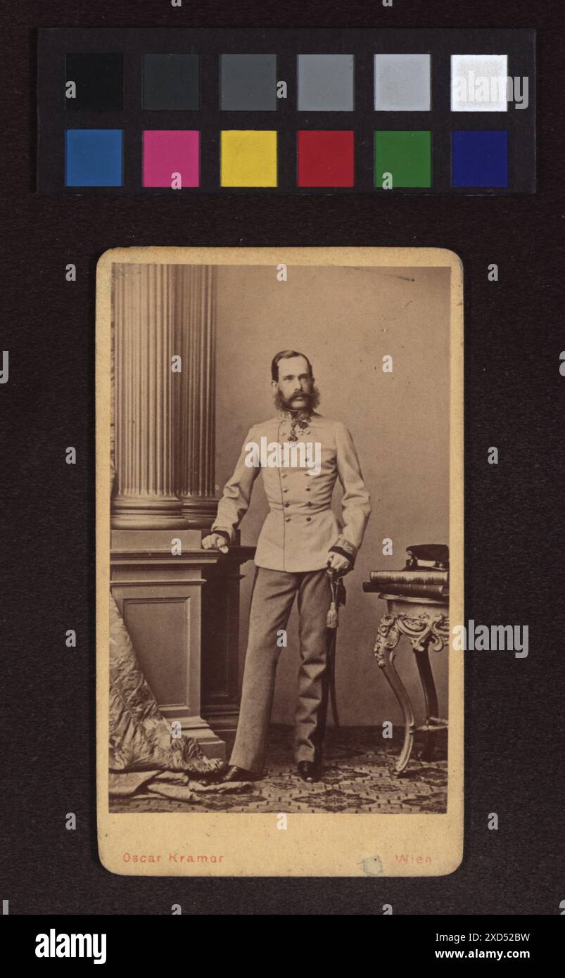 Kaiser Franz Joseph I. (1830-1916), in Feldmarschalluniform Oscar Kramer (1835—1892 ...