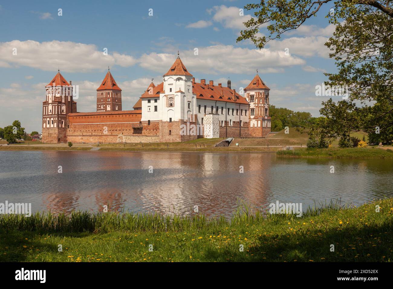 Gothic castle in the urban settlement of Mir, Belarus Stock Photo - Alamy