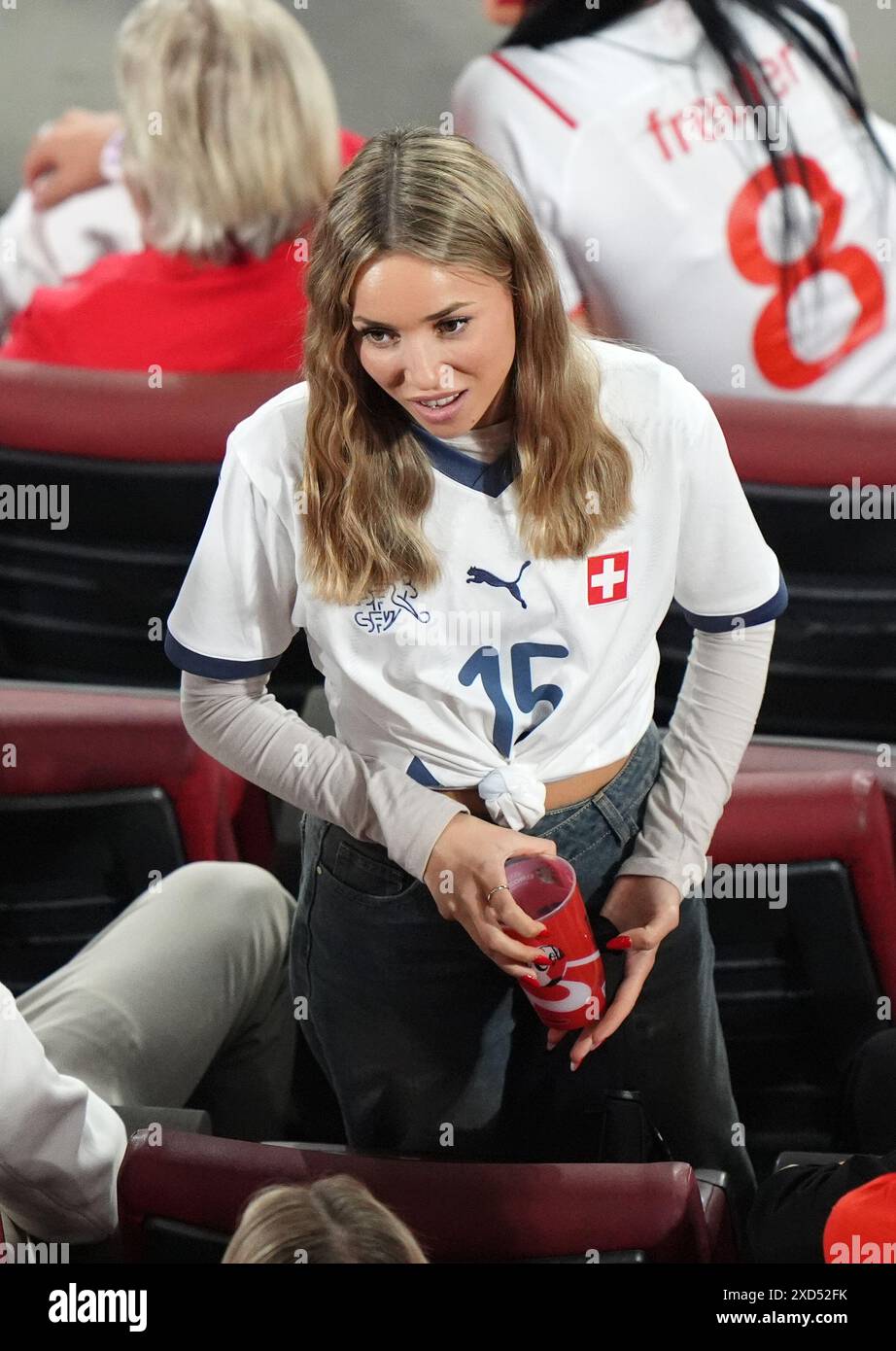 Selin Bay, partner of Switzerland's Cedric Zesiger, after the UEFA Euro ...