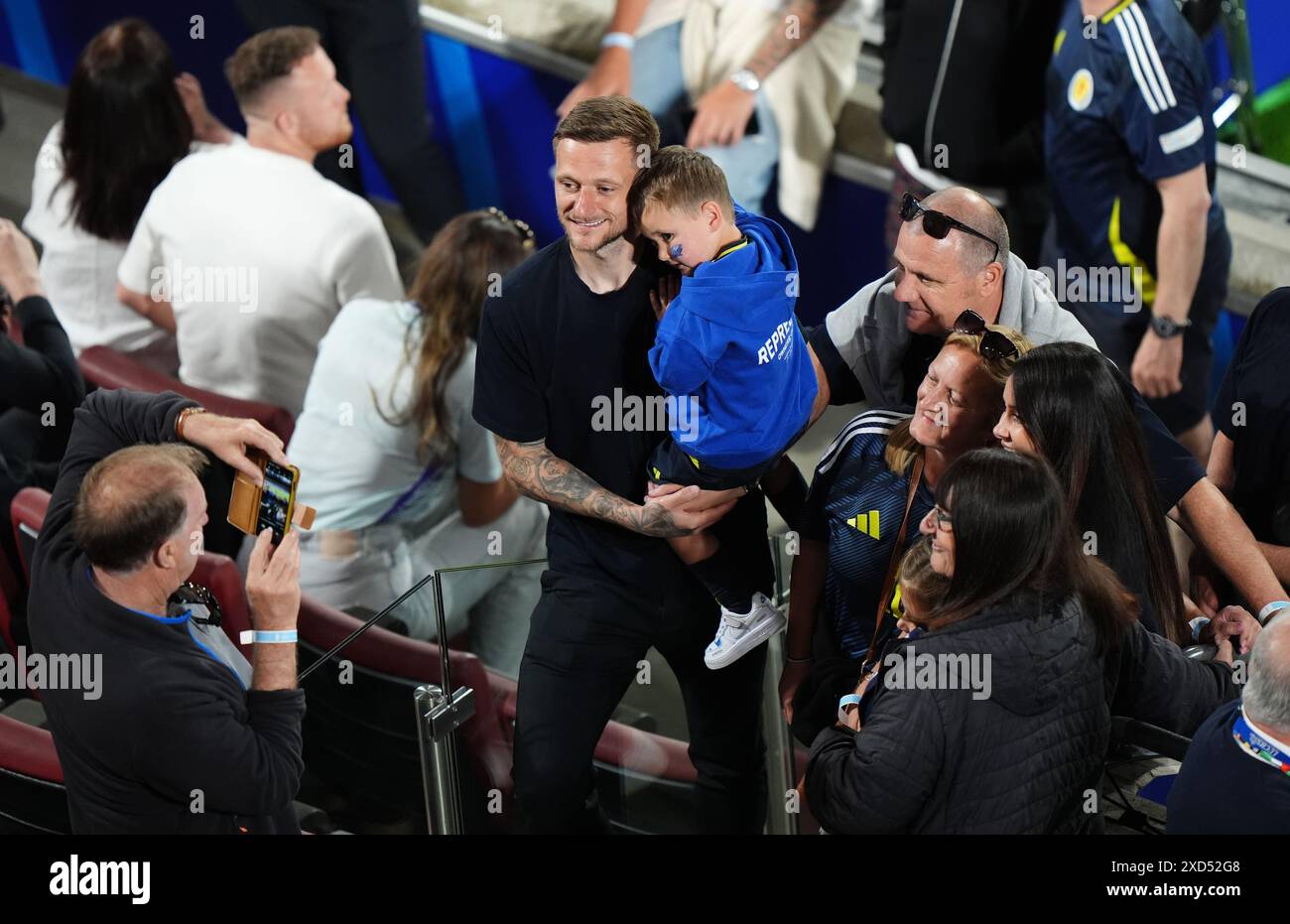 Scotland's Liam Cooper and family after the UEFA Euro 2024 Group A ...