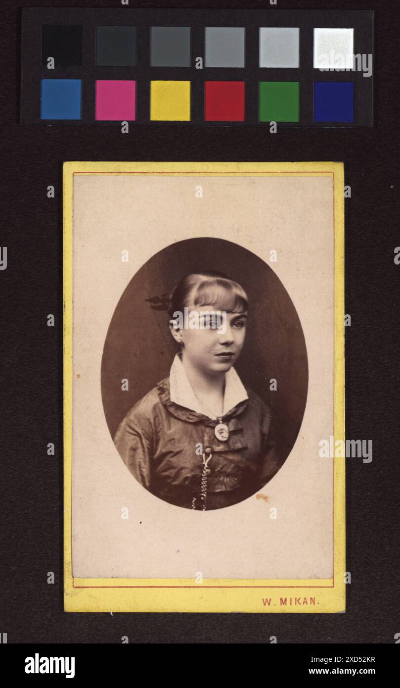 Portrait of Katharina Rieder, Austrian female folk singer active in the ...