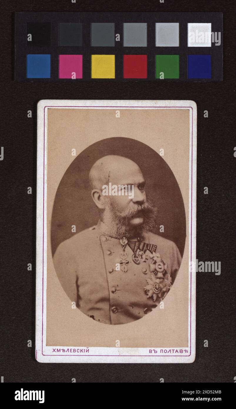 Portrait of Kaiser Franz Joseph I., photographed by Joseph Chmielevski ...